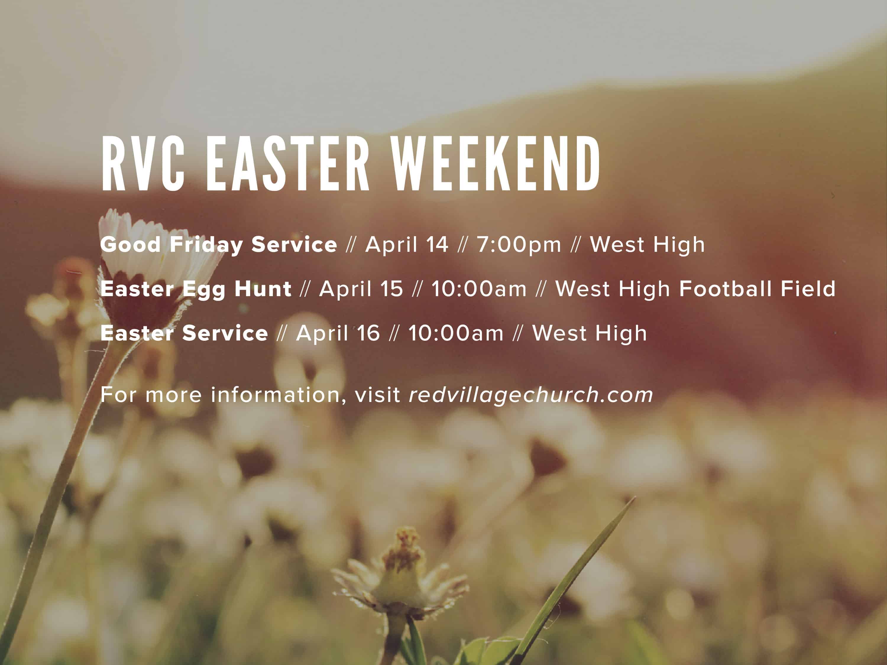Easter Weekend is Coming! - Red Village Church
